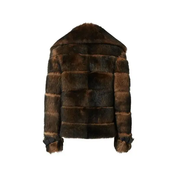 Fendi Faux Fur & Shearling Jacket - Brown