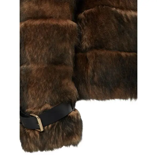 Fendi Faux Fur & Shearling Jacket - Brown