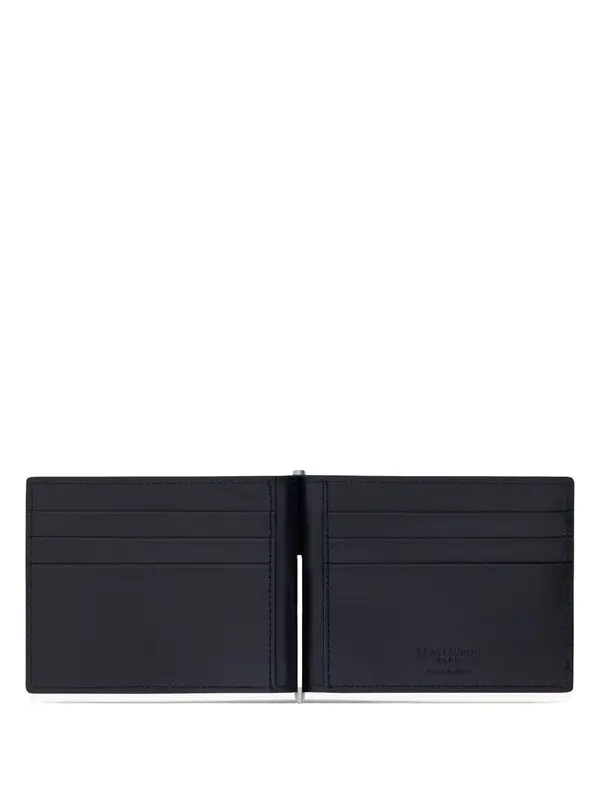 Saint Laurent Bill Clip Wallet In Smooth Leather