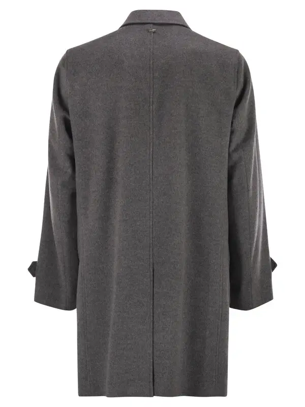 Herno Wool And Cashmere Coat - Gray