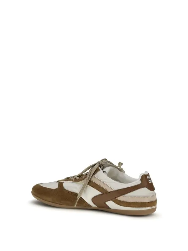 Miu Miu Paneled Lace-up Gymnasium Sneakers - Multicolor