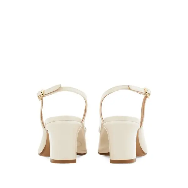 FERRAGAMO Bow Detail Slingback Block Heel Shoes