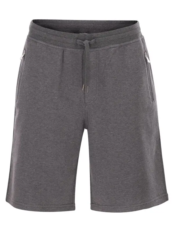 Brunello Cucinelli Techno Cotton Fleece Bermuda Shorts - Gray