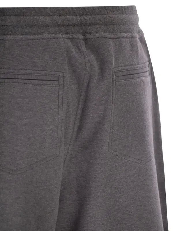 Brunello Cucinelli Techno Cotton Fleece Bermuda Shorts - Gray