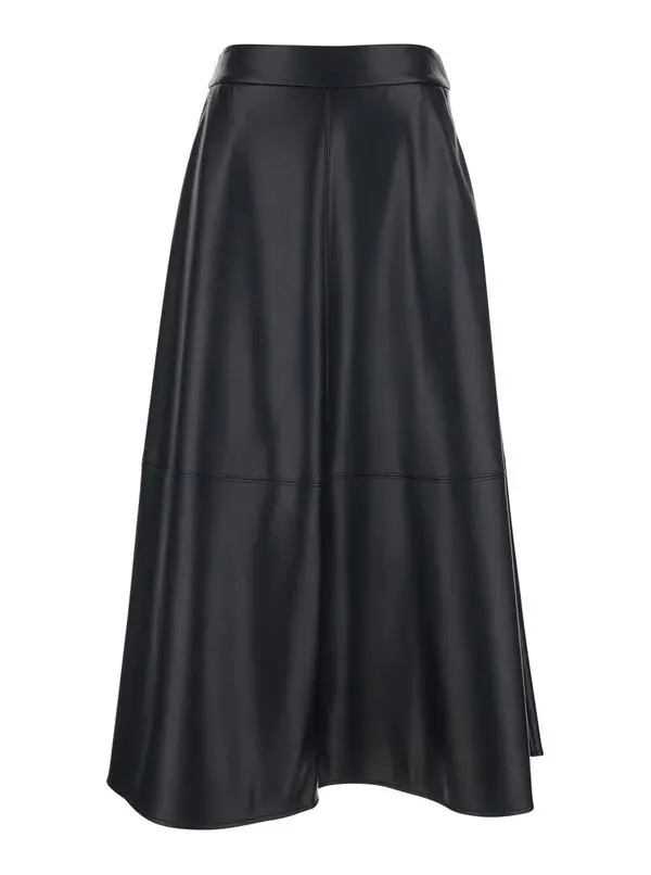 Max Mara Ninfa' Eco-leather Flared Skirt