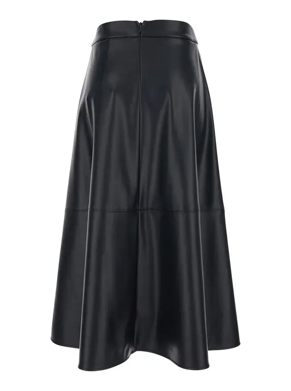 Max Mara Ninfa' Eco-leather Flared Skirt