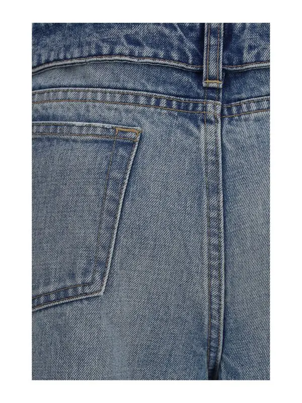 Alexander McQueen Faded Pure Cotton Jeans