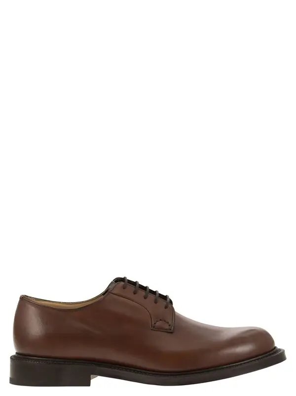 Church's Shannon Derby Wholecut Leather Lace Up Shoes - Brown