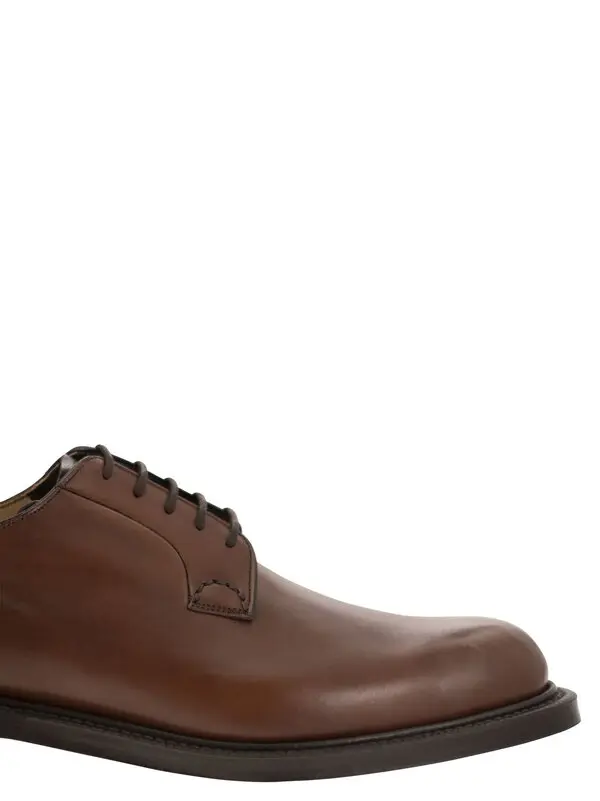 Church's Shannon Derby Wholecut Leather Lace Up Shoes - Brown