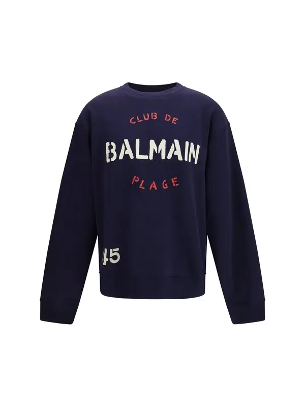 Balmain Club Print Sweatshirt - Blue