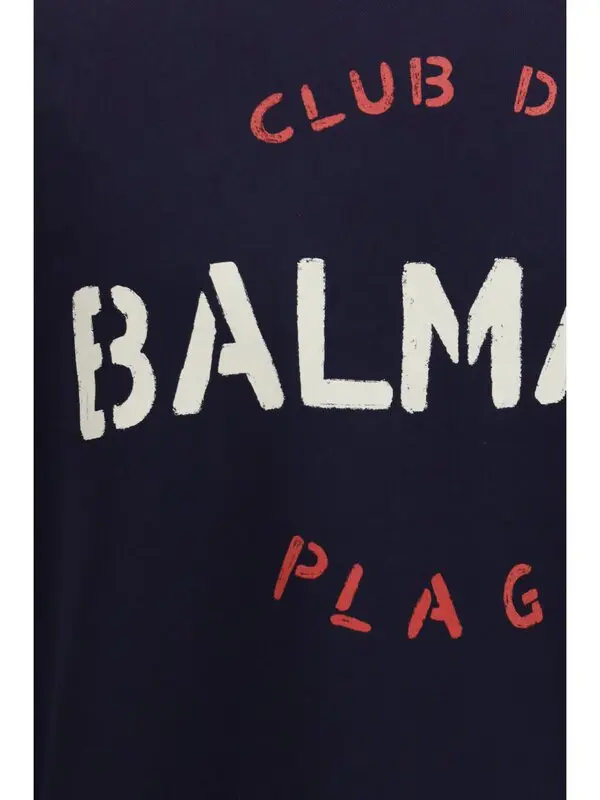Balmain Club Print Sweatshirt - Blue
