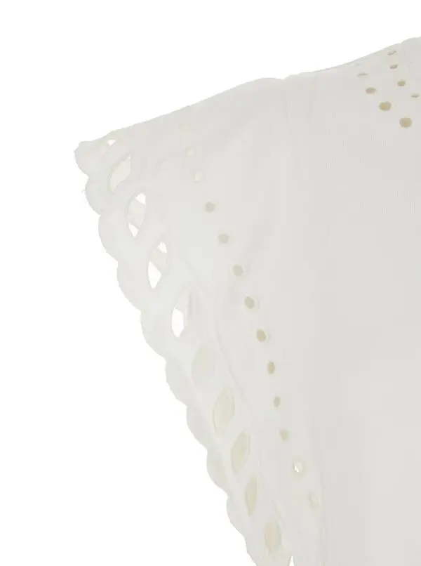 Isabel Marant Étoile Odyle Crew Neck Top With Cut-out Details - White