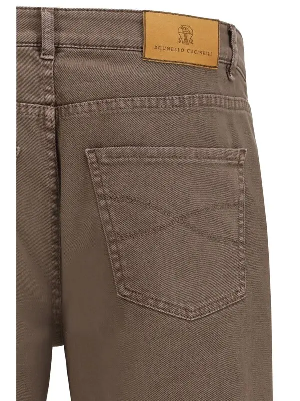 Brunello Cucinelli Cotton Jeans With Turn-up Hem