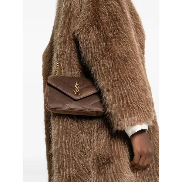 Saint Laurent Chevron Patterned Shoulder Bag