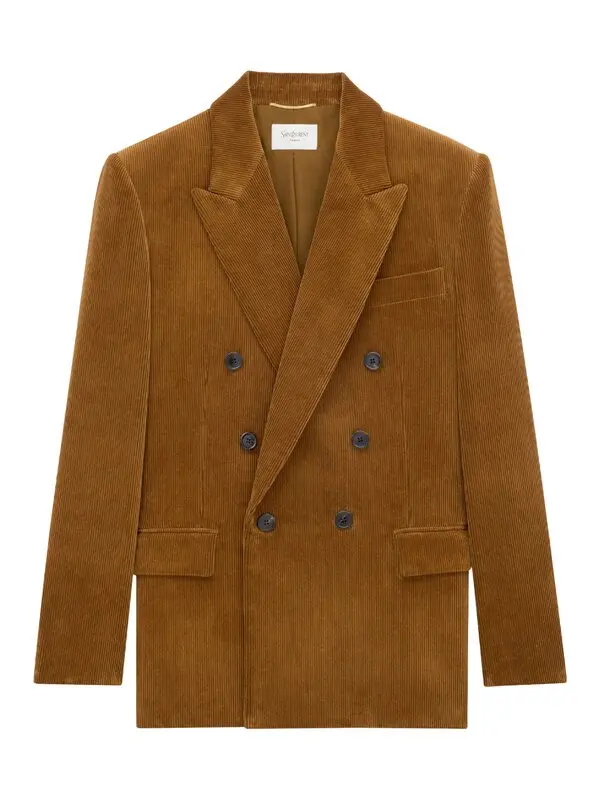 Saint Laurent Double-breasted Corduroy Jacket