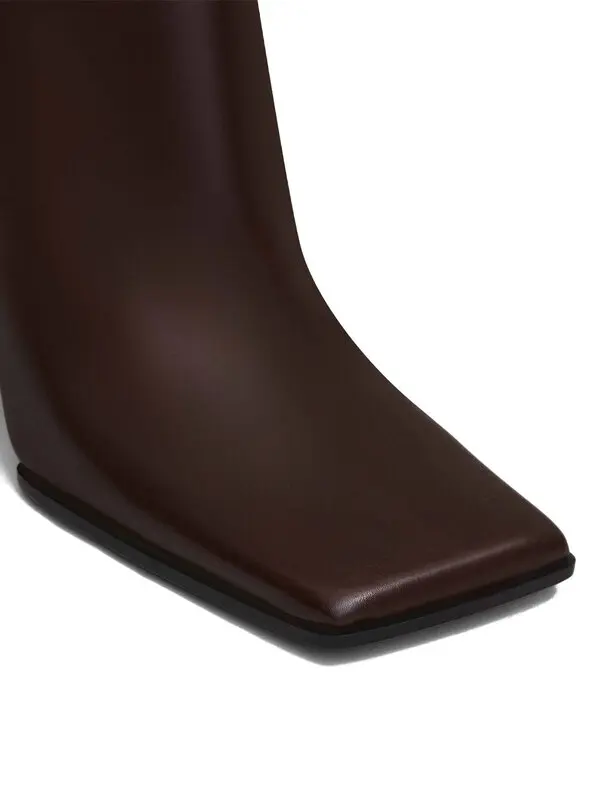 Alaïa Square Ankle Boots - Brown