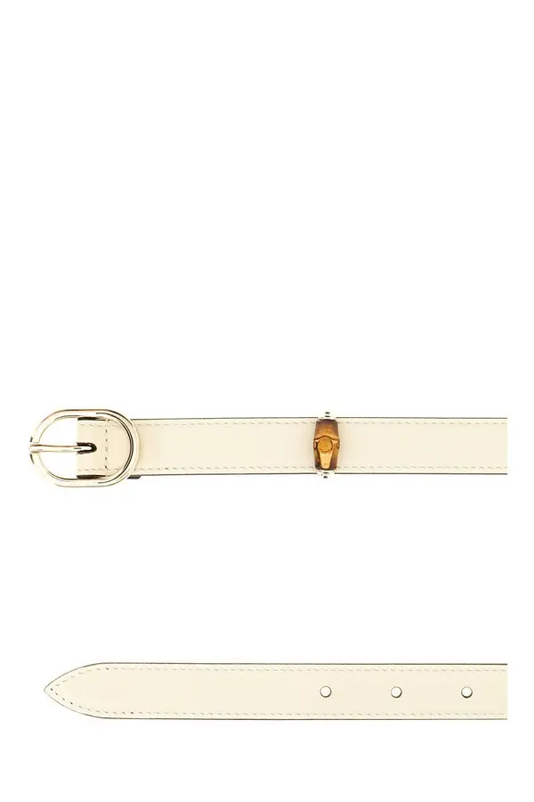 Gucci Leather Belt With Oval Buckle - Multicolor