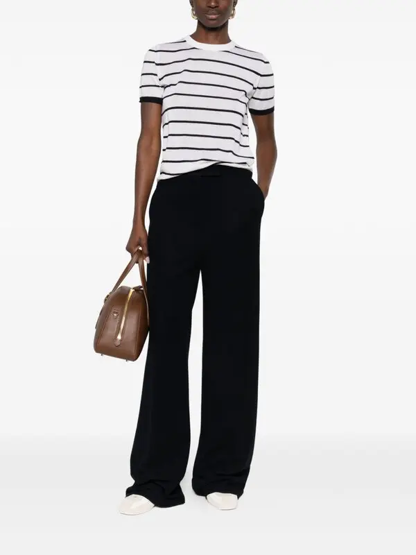 Max Mara Striped Crewneck Short Sleeve T-shirt - Multicolor