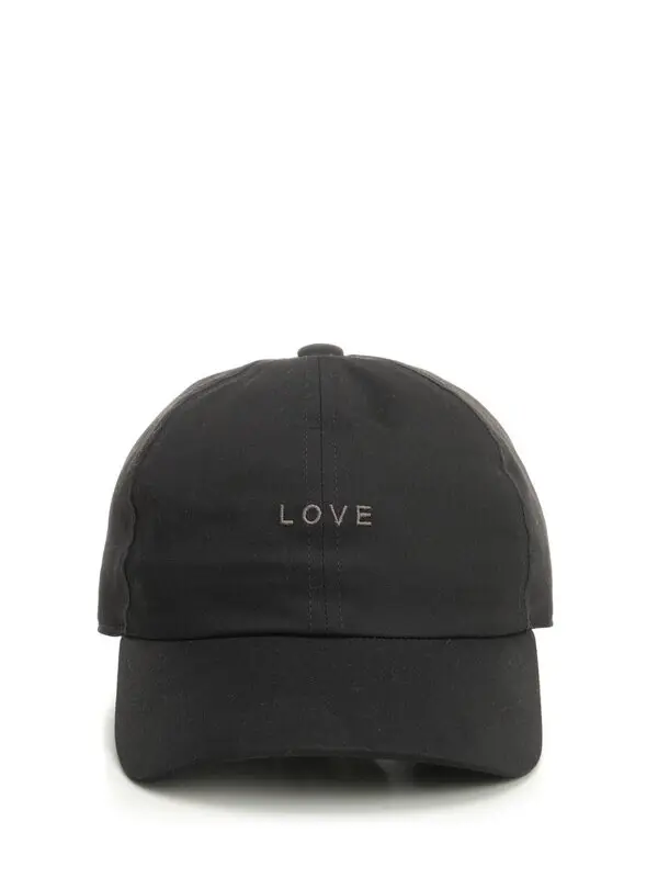 Rick Owens Baseball Cap With Embroidered Lettering - Black
