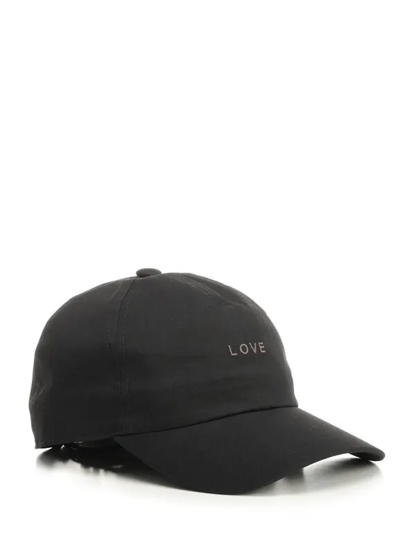 Rick Owens Baseball Cap With Embroidered Lettering - Black