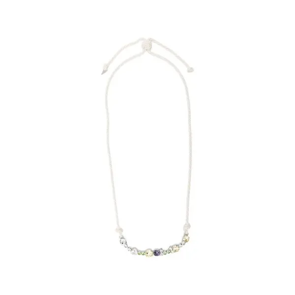 FORTE_FORTE Tone Multi-stone Necklace With Heart Pendant - Silver