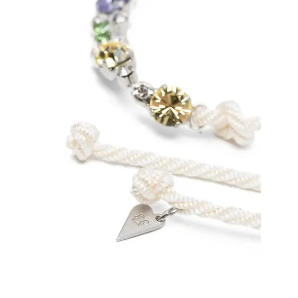 FORTE_FORTE Tone Multi-stone Necklace With Heart Pendant - Silver