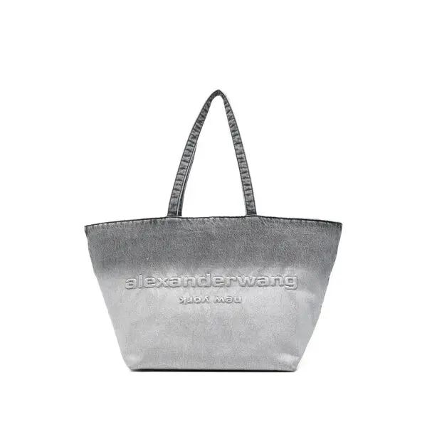 Alexander Wang Grey Embossed Logo Tote Bag