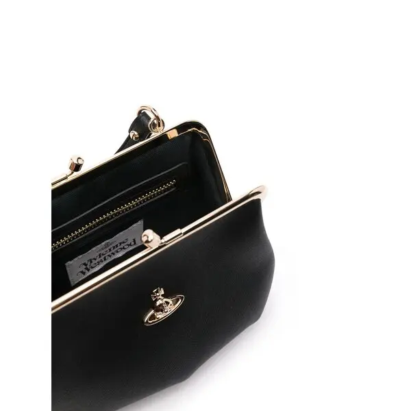 VIVIENNE WESTWOOD Metallic Logo Plaque Clutch Bag