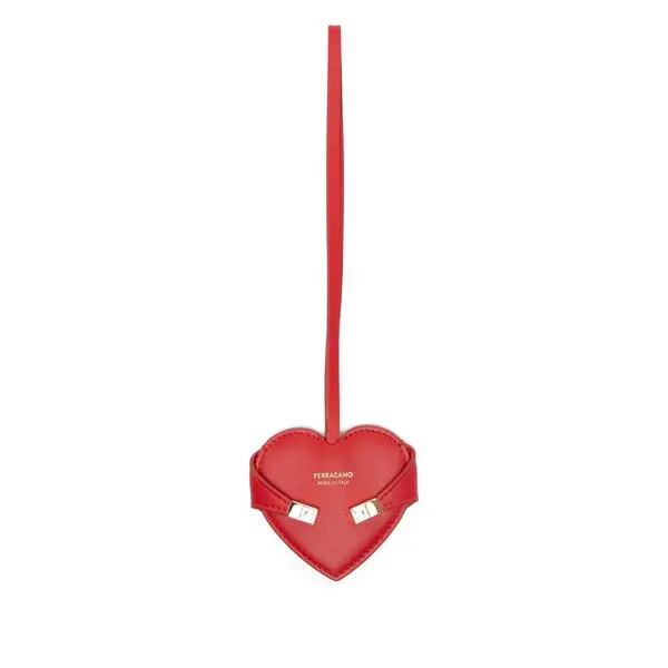 FERRAGAMO Heart Shaped Mirror Strap Accessory With Gold-tone Hardware