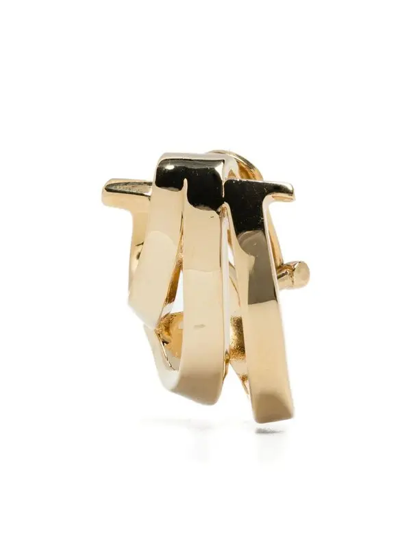 FERRAGAMO Brass Statement Earrings - Silver