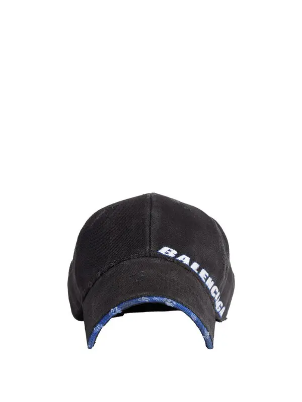 Balenciaga Cap In Cotton Drill - Black