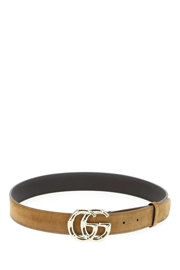 Gucci Leather Belt With Interlocking G Buckle - Multicolor