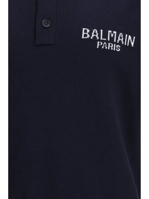 Balmain Short-sleeve Wool Polo