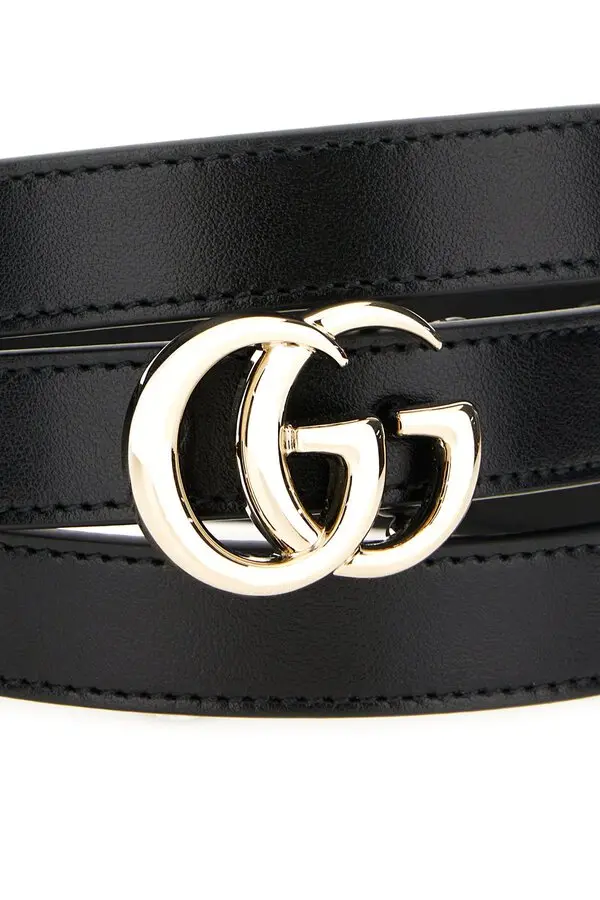 Gucci Logo Buckle Leather Belt