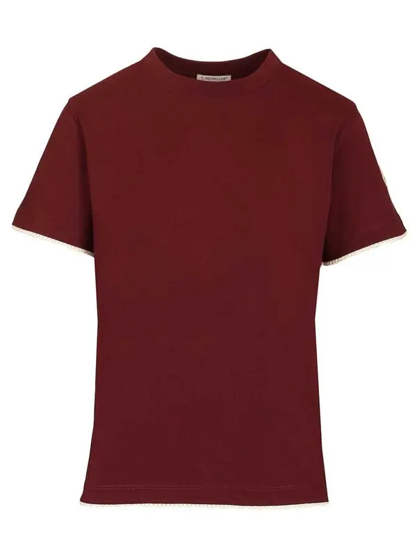 Moncler Cotton T-shirt With Sleeve Logo Detail - Brown