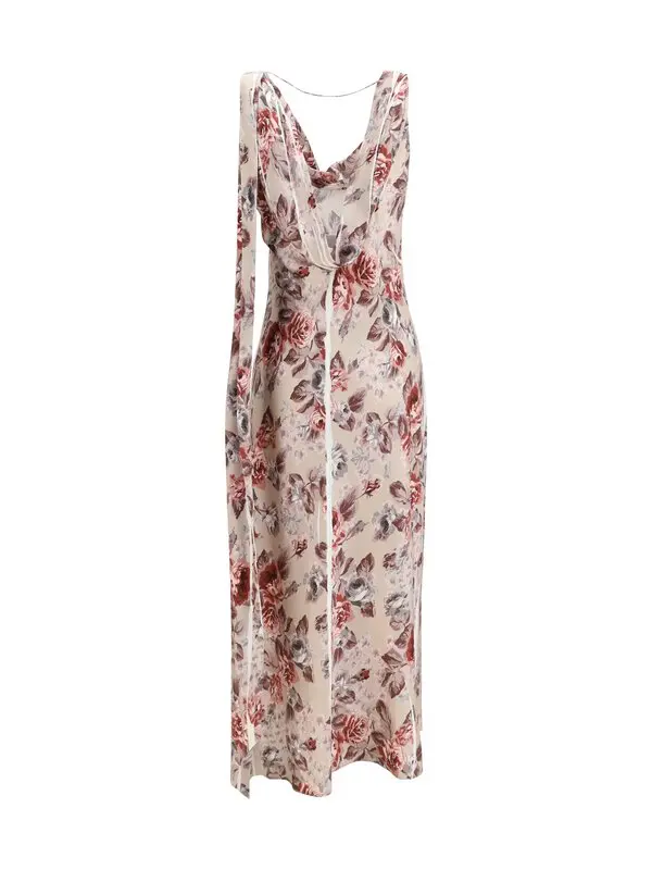 Acne Studios Draped Floral-print Maxi Dress