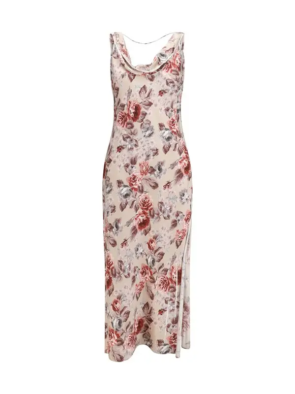 Acne Studios Draped Floral-print Maxi Dress - Multicolor