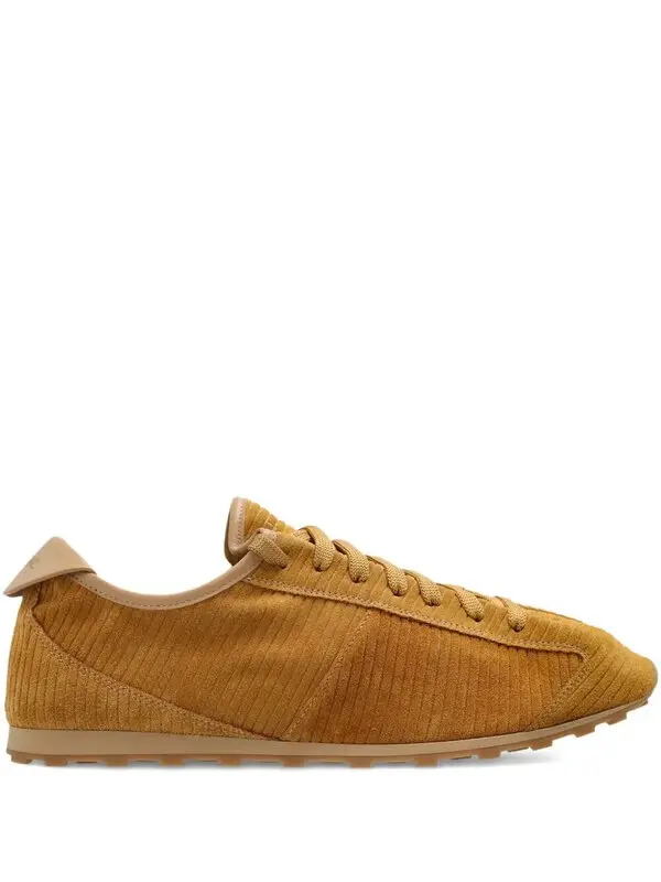 Jacquemus Le Tennis Sneakers In Embossed Suede - Brown