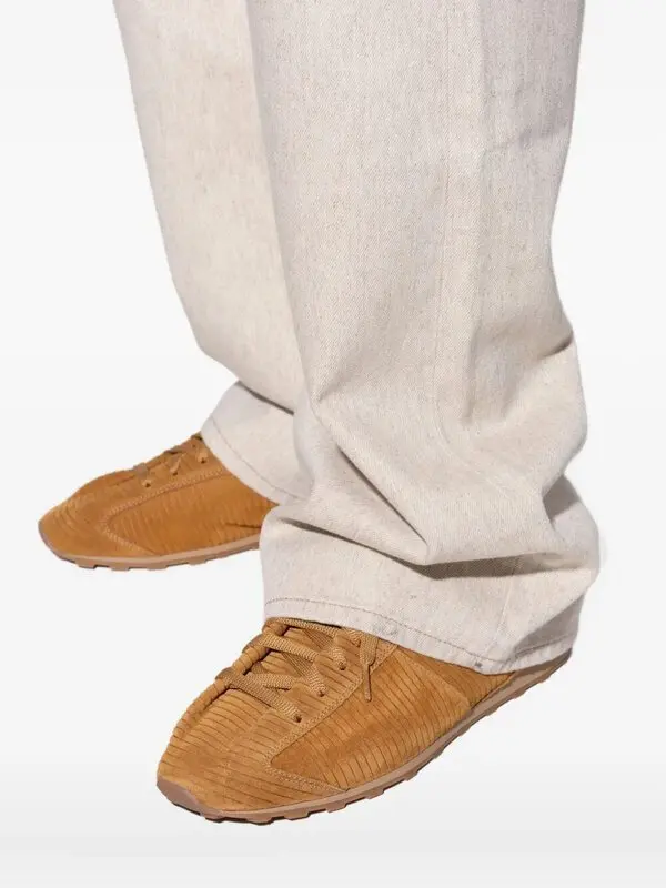 Jacquemus Le Tennis Sneakers In Embossed Suede - Brown