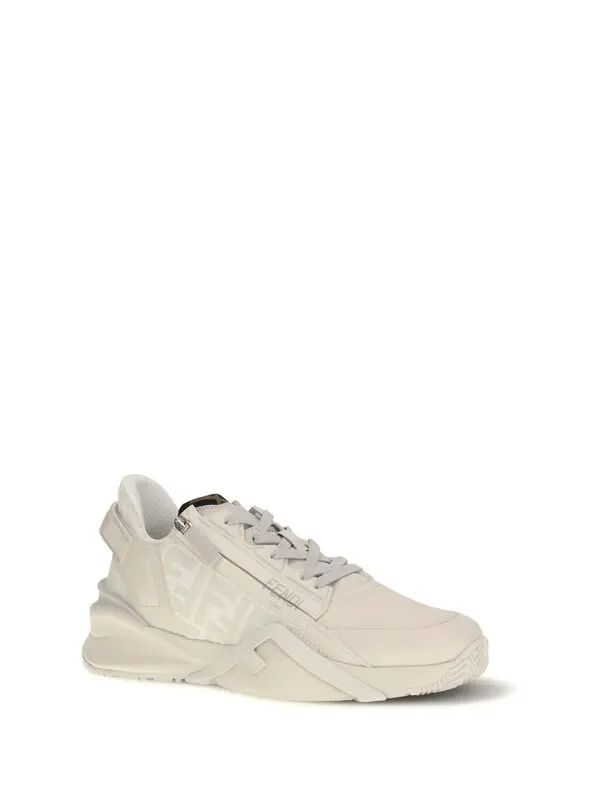 Fendi Flow Running Sneakers With Raised Sole And Monogram Detail - Multicolor