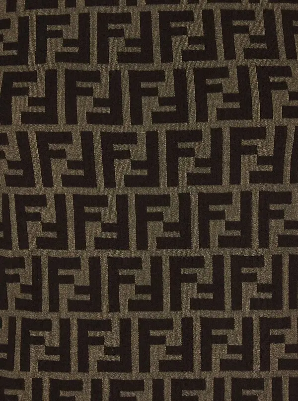 Fendi Short Sleeve T-shirt With All-over Ff Motif - Multicolor