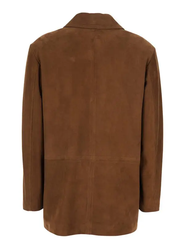 Tagliatore Suede Classic Collar Jacket - Brown