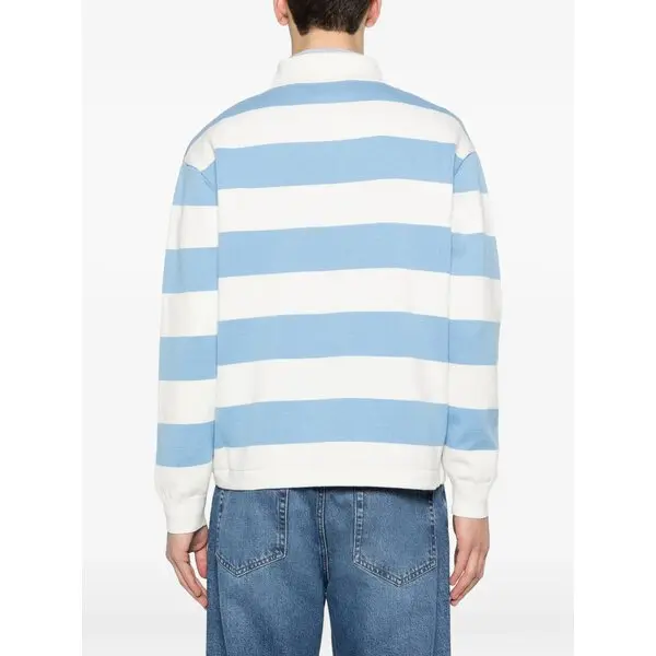 Axel Arigato Striped Cotton Wool Blend Polo Knitwear