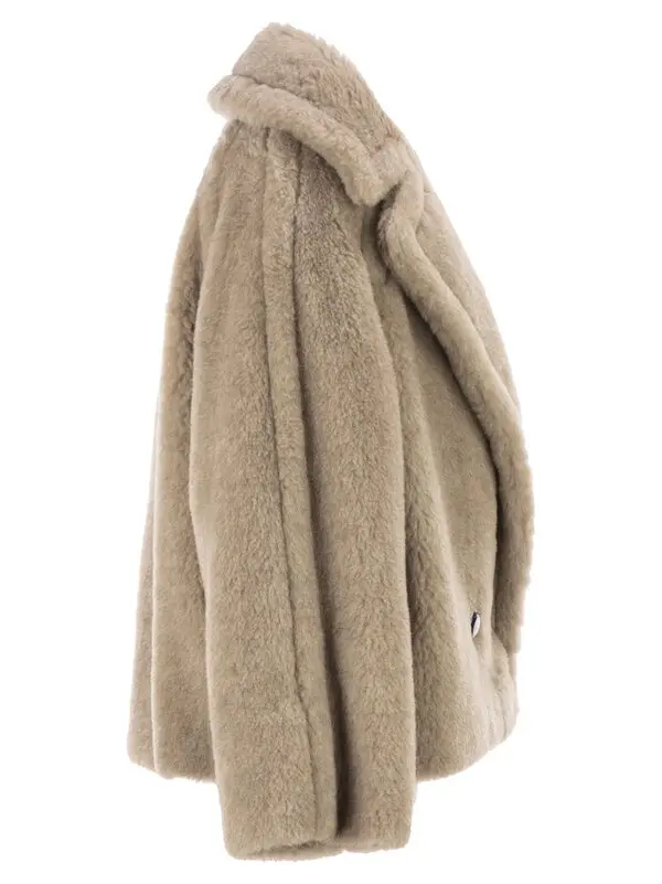 Max Mara Teddy Alpaca And Cashmere Double Breasted Coat - Cream