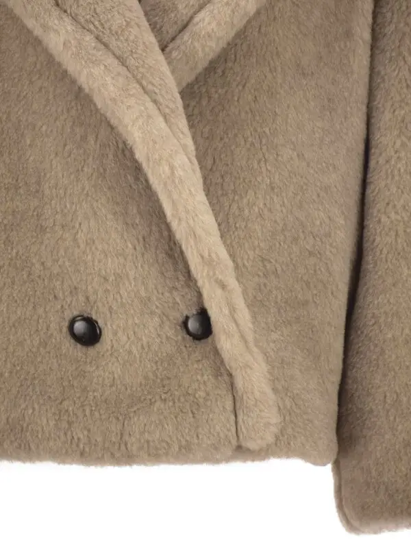Max Mara Teddy Alpaca And Cashmere Double Breasted Coat - Cream