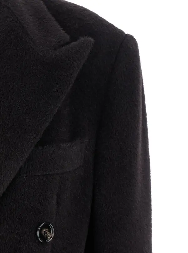 Tagliatore Double-breasted Faux Fur Coat - Brown