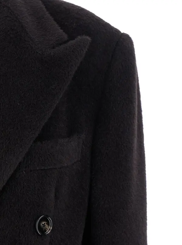Tagliatore Double-breasted Faux Fur Coat - Multicolor