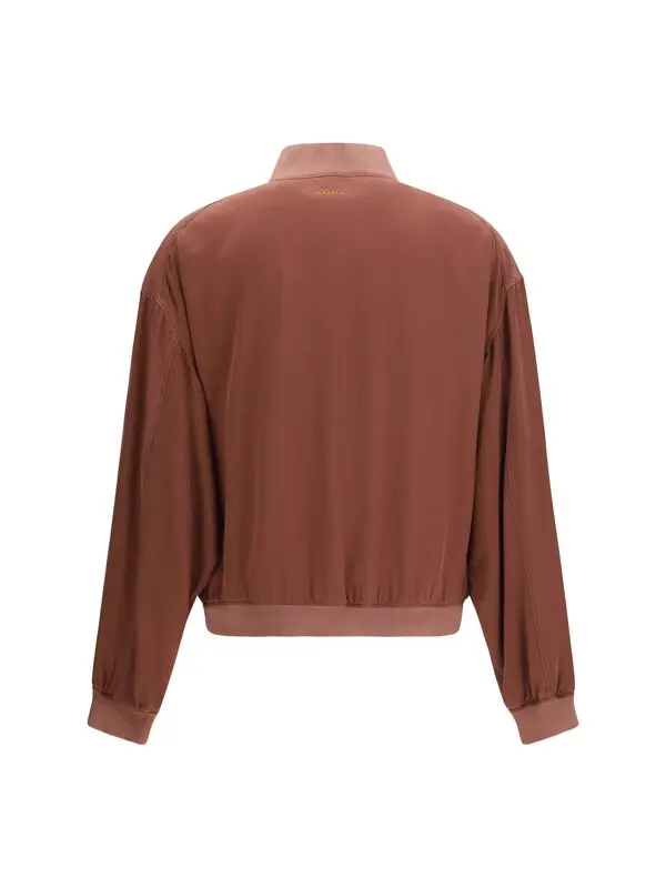 Versace Overdyed Silk Bomber Jacket - Multicolor