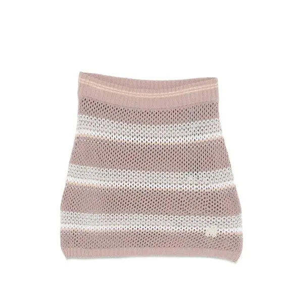 Amiri Striped Knitted Design Skirt - Cream