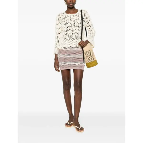 Amiri Striped Knitted Design Skirt